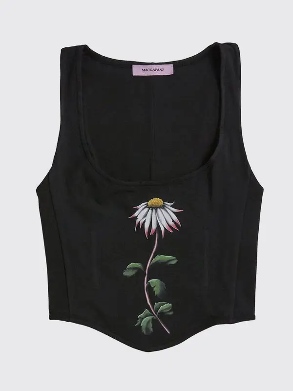 MARGHERITA MACCAPANI Daisy Floral Cotton Corset Top