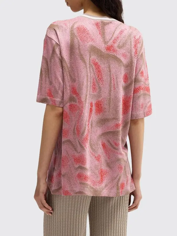 MARGHERITA MACCAPANI Abstract Pattern Viscose T-shirt - Pink