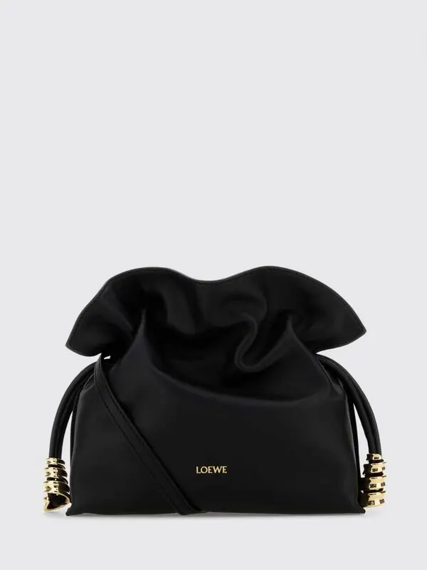 Loewe Flamenco Leather Clutch - Black