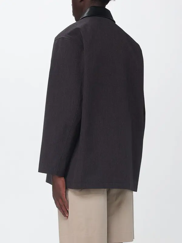 Studio Nicholson Lamb Leather And Wool Coat