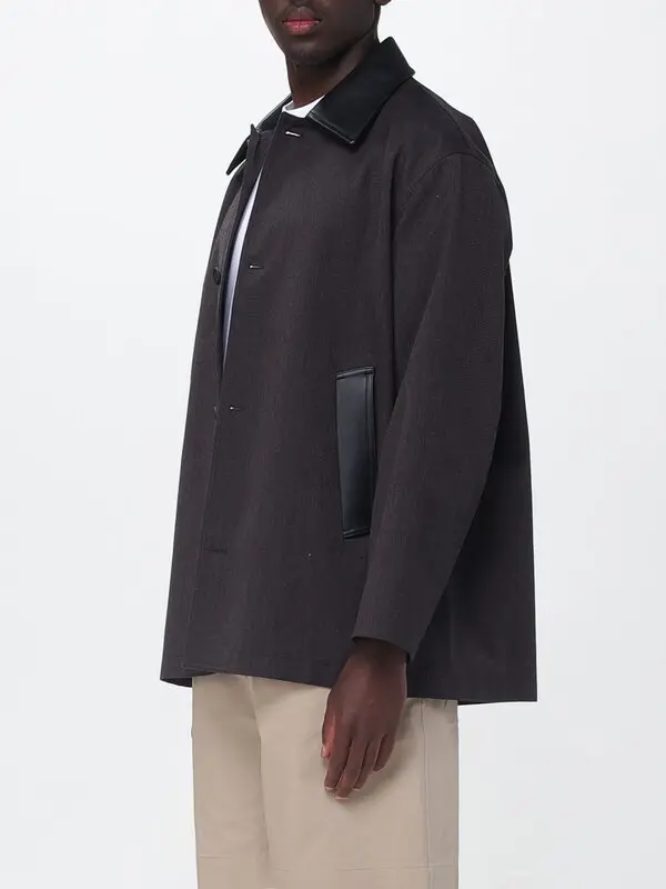 Studio Nicholson Lamb Leather And Wool Coat