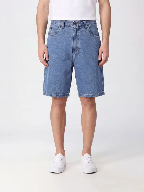 Carhartt Work In Progress Cotton Denim Shorts - Blue