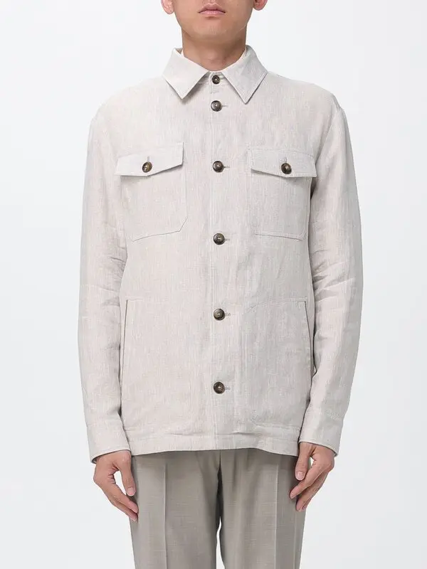 Canali Textured Jacket - Beige