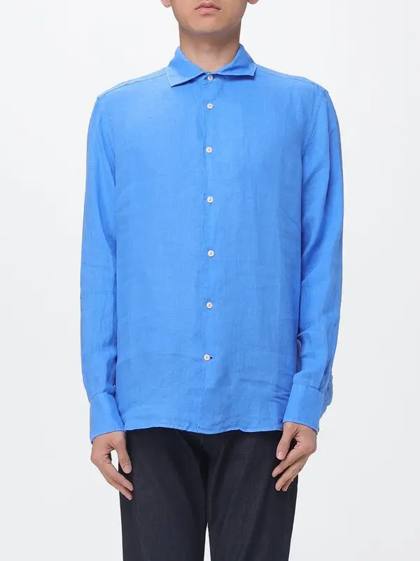 MC2 SAINT BARTH Linen Shirt - Blue