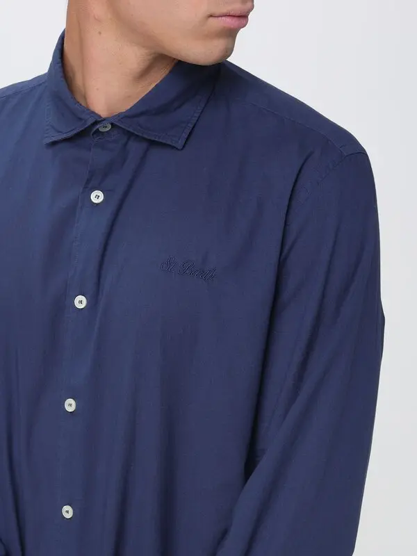 MC2 SAINT BARTH Linen Shirt - Navy