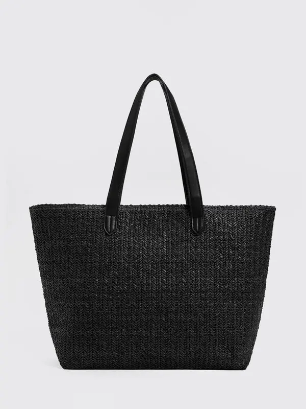 TWINSET U & B Woven Tote Bag With Heart Detail