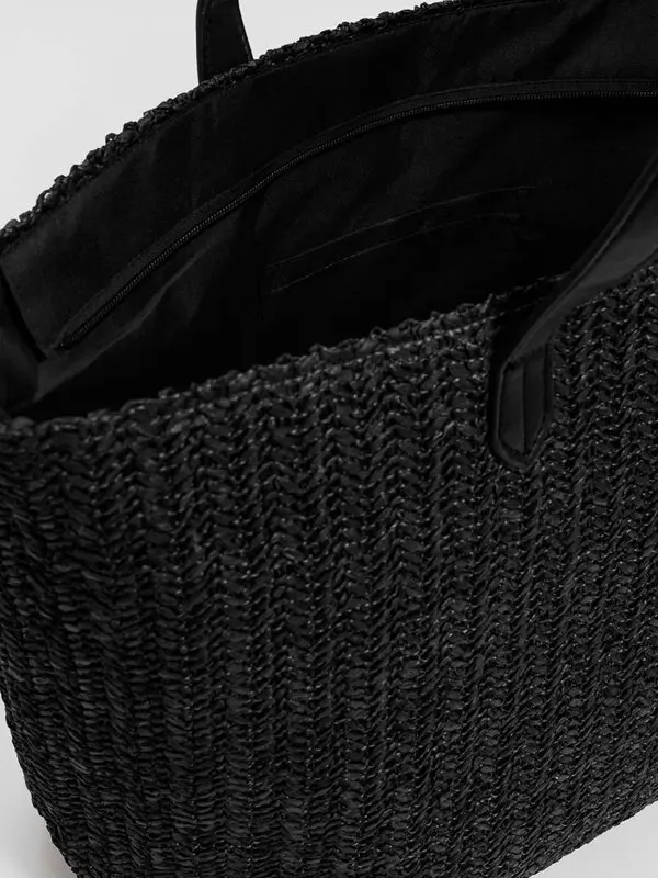 TWINSET U & B Woven Tote Bag With Heart Detail