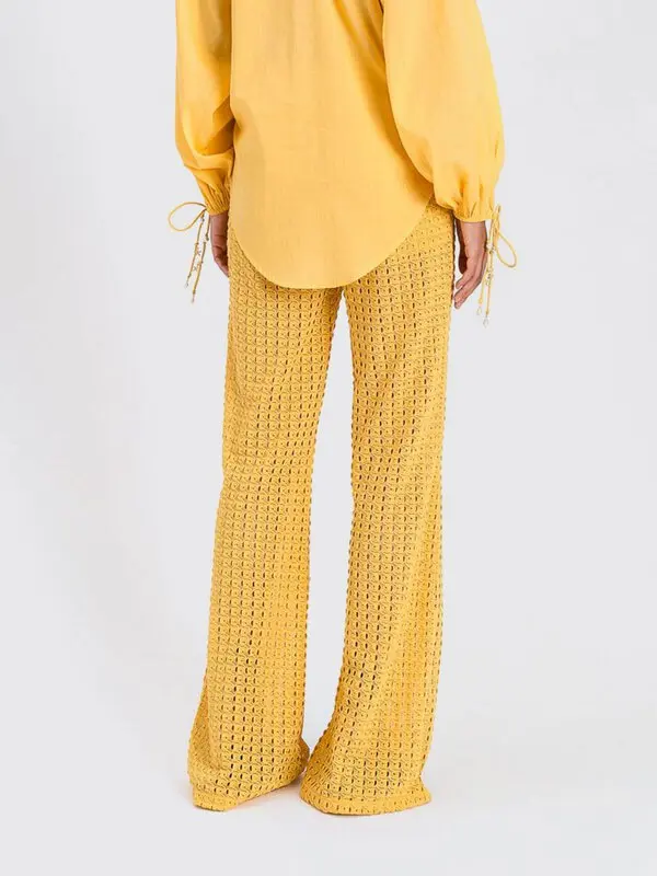 TWINSET Perforated Flared Trousers