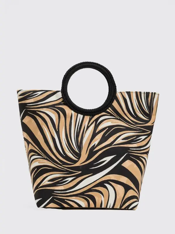 TWINSET U & B Zebra Print Tote Bag With Hoop Handles - Fa01