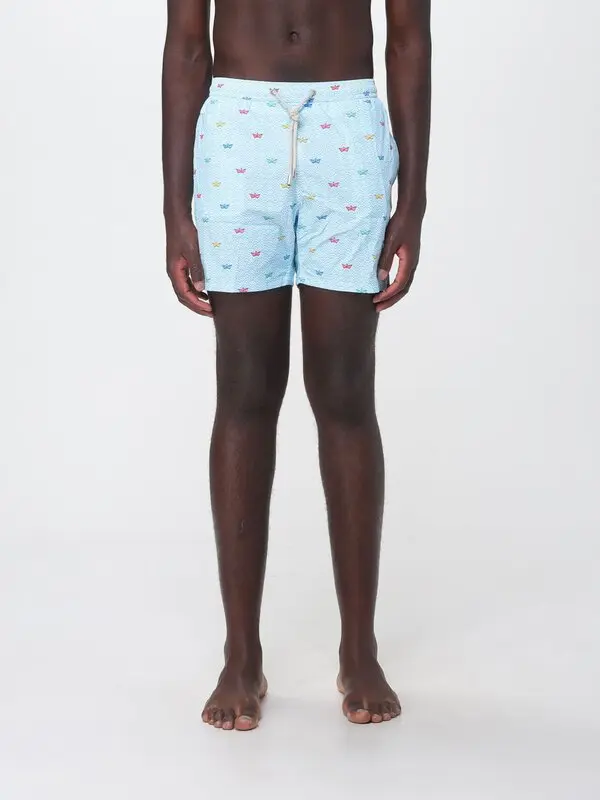 MC2 SAINT BARTH Printed Swim Shorts - Gnawed Blue