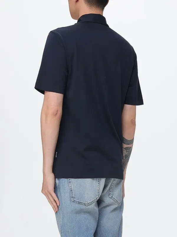 LARDINI Cotton Polo Shirt - Blue