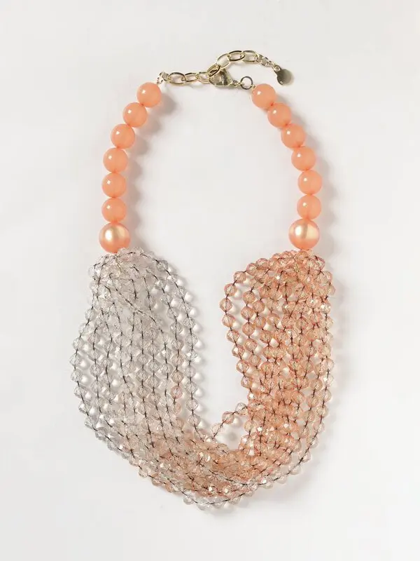 Emporio Armani Jewel Statement Necklace - Coral