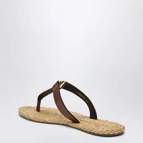 Saint Laurent Babylone Leather Thong Slippers