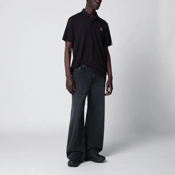 Moncler Polo Shirt With Logo Patch