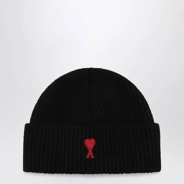 Ami De Coeur Wool Beanie - Black