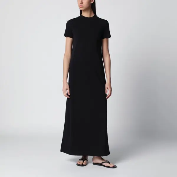 THE FRANKIE SHOP Malo Maxi T-shirt Dress In Cotton - Black
