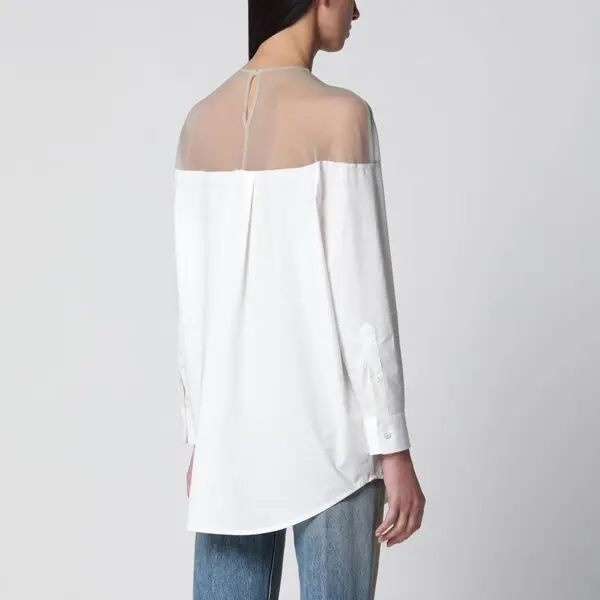 MAISON MARGIELA Cotton Shirt With Sheer Paneling