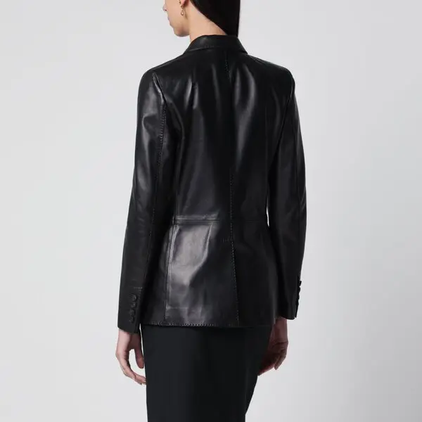 Tagliatore Single-breasted Leather Blazer