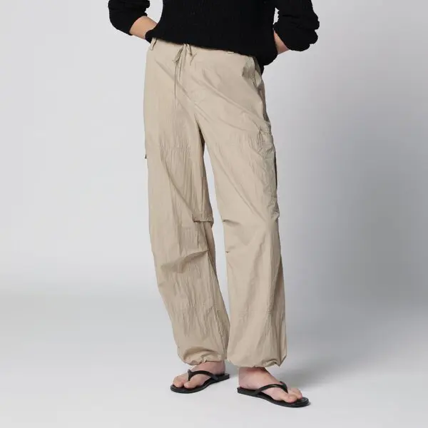 DUNST Utility Parachute Trousers - Beige
