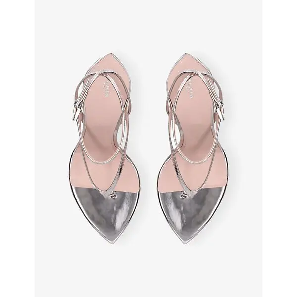 Alaïa Metallic Leather Wedge Heels