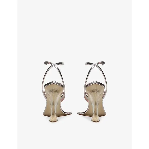 Alaïa Metallic Leather Wedge Heels