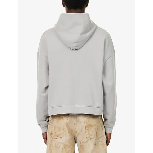 FOUND Logo Patch Zip-through Cotton-jersey Hoody