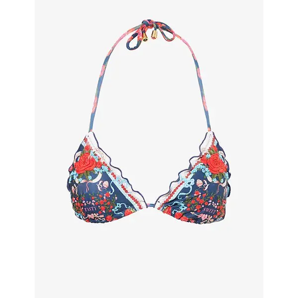 Agua Bendita Lolita Ruched Cherish Bikini Top - Multicolor