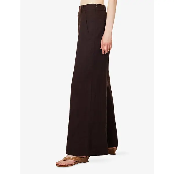 ME+EM Wide-leg Linen Blend Trousers