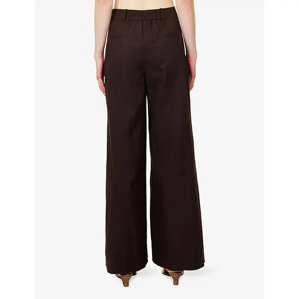 ME+EM Wide-leg Linen Blend Trousers