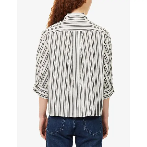 Rag & Bone Lucia Striped Cotton Shirt - Charcstrp
