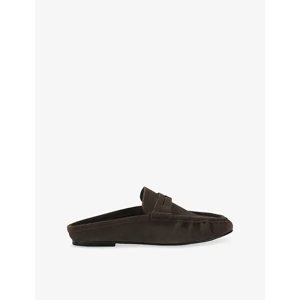 Steve Madden Rafe Suede Mules - Dark Brown