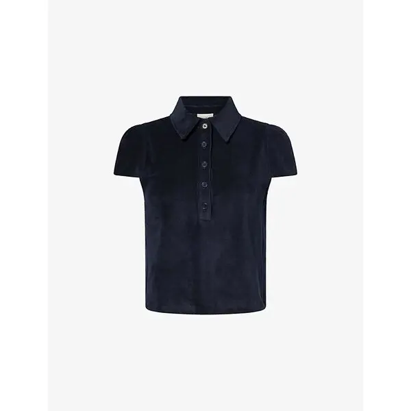 ME+EM Sporty Smart Towelling Cotton-blend Polo Top