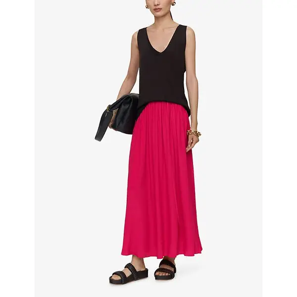 JOSEPH Elba Tie-waist Crepe Maxi Skirt