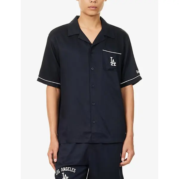 New Era La Dodgers Mlb Graphic-print Short-sleeve Rayon Shirt
