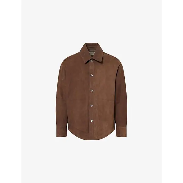 Ami De Coeur Buttoned Suede Overshirt - Chocolat