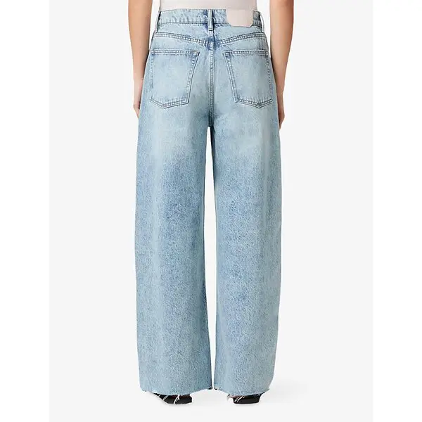 ALLSAINTS Aki Cross-over Wide-leg Jeans - Destroy Light