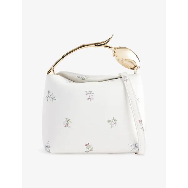 Erdem Mini Bloom Ditsy Leather Top-handle Bag - Rose Porcelain