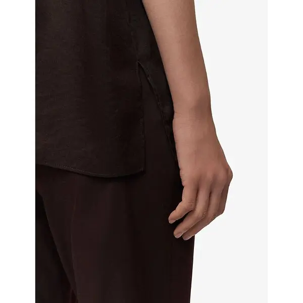 JOSEPH Justi Ramie Blouse - Espresso