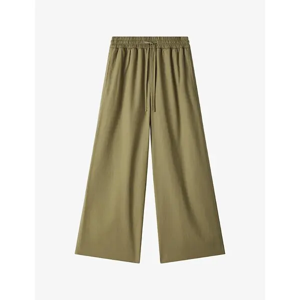 JOSEPH Thurla Wide-leg Cotton Trousers