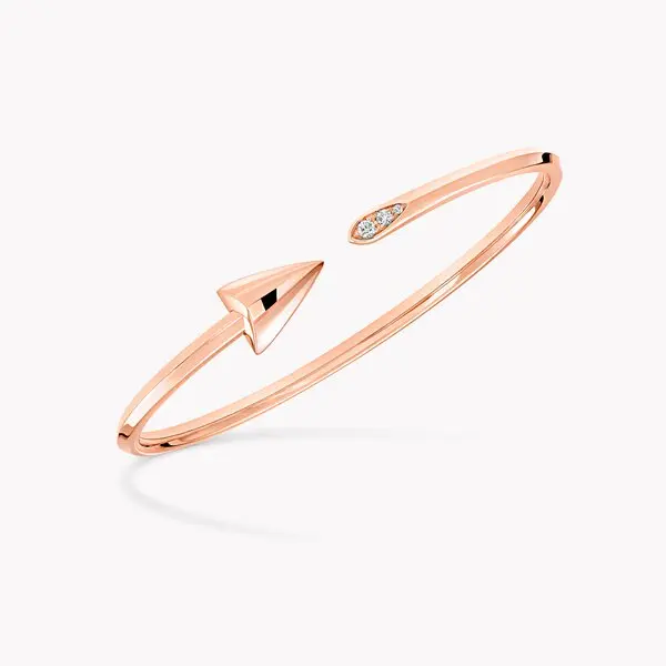 Graff Follow Me Triple Diamond Bangle - Rose Gold
