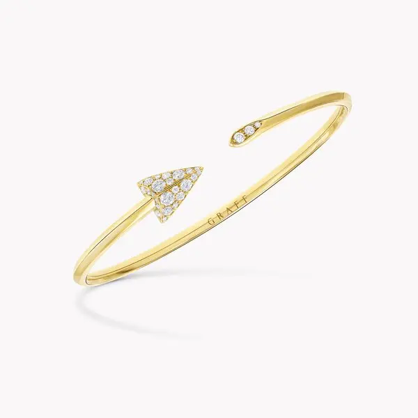 Graff Follow Me Diamond Bangle - Yellow Gold