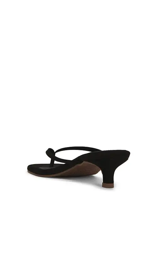 Tkees Julia Square Toe Suede Kitten Heel Flip Flops