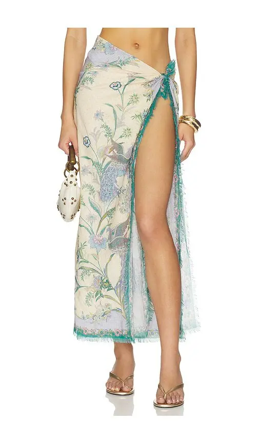 Zimmermann Printed Cotton Pareo - Cream Floral
