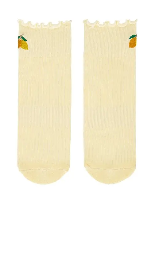 SOULS. Ribbed Knit Crew Socks With Grip Detail