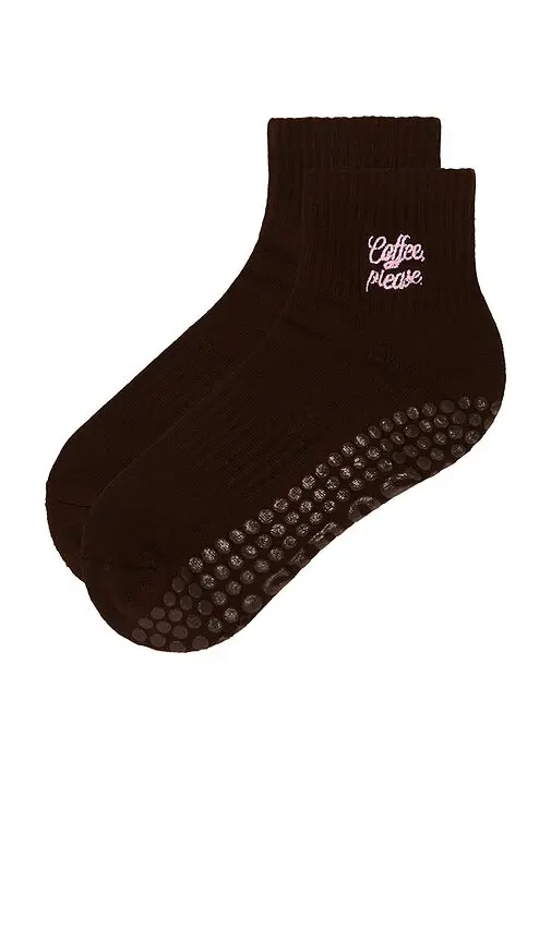 SOULS. Ribbed Crew Socks With Grip Bottom