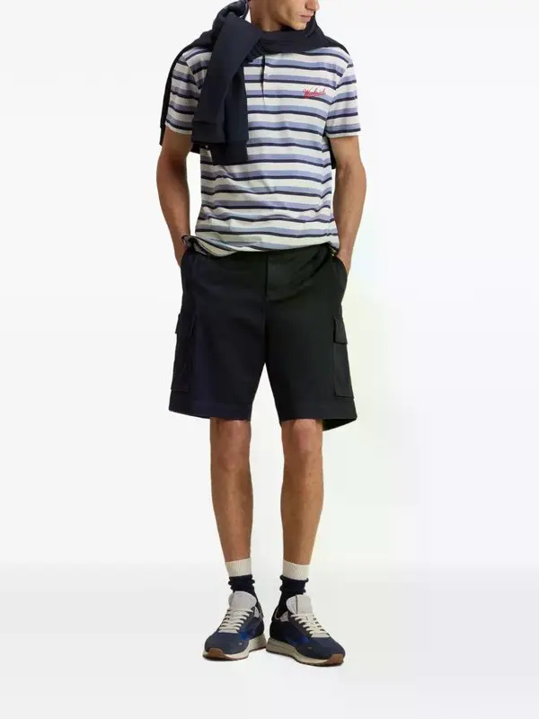 Woolrich Striped-pattern Logo-embroidered Polo Shirt