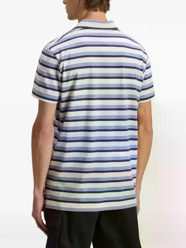 Woolrich Striped-pattern Logo-embroidered Polo Shirt