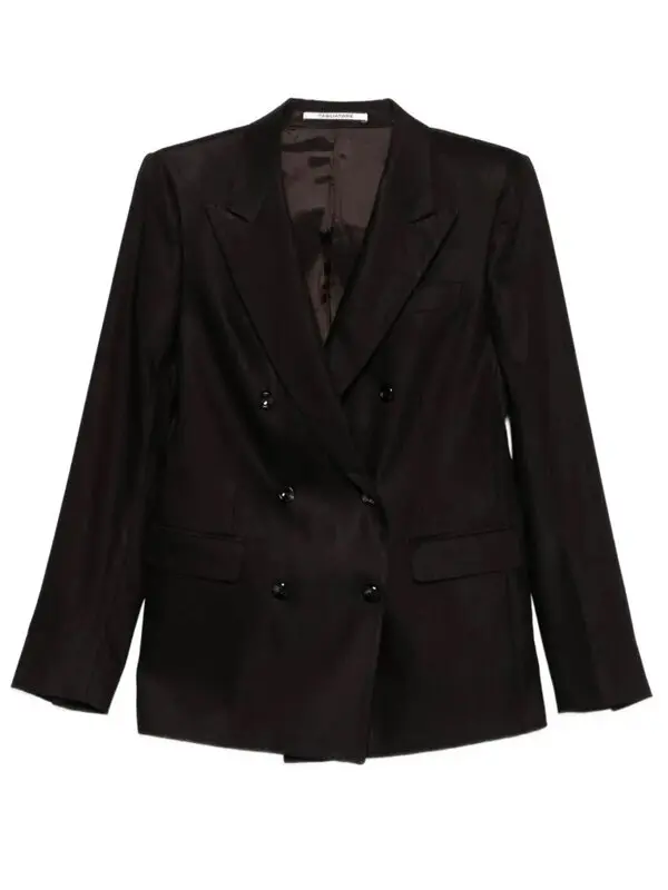Tagliatore Double-breasted Linen Blend Blazer