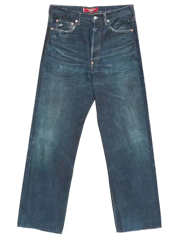 JUNYA WATANABE COMME DG Junya Watanabe Comme Straight Leg Jeans With Faded Effect