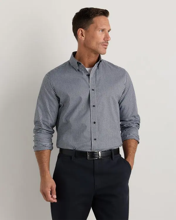 Quince Supima Cotton-tencel Everyday Shirt - Blue Gingham